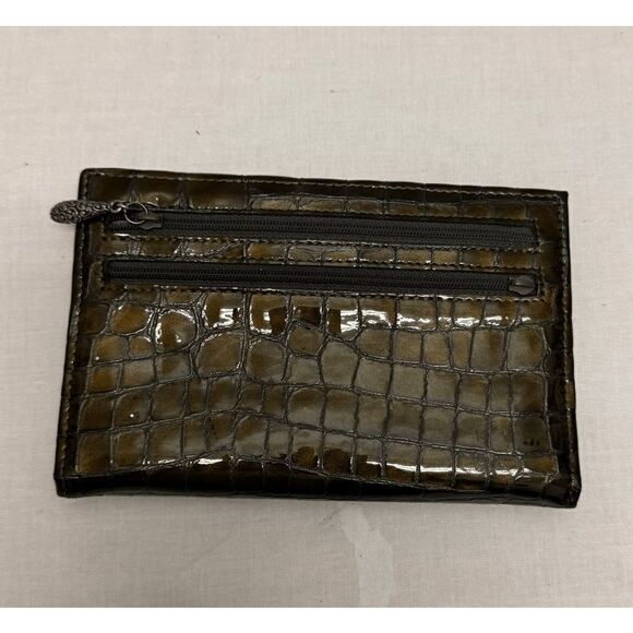 Brighton | Bags | Brighton Jetson Folioorganizer Wallet Croc Embossed ...